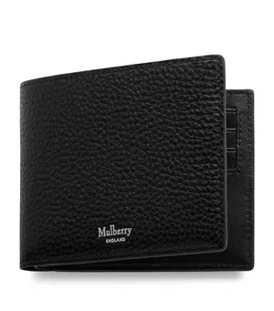 Mulberry Leather Bifold Wallet - Black
