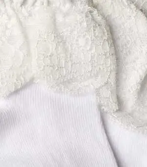 Maje Lace-trimmed Ankle Socks - White
