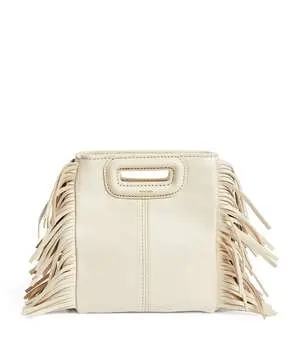 Maje Maje Mini Leather 'M' Top-Handle Bag White