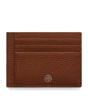 Mulberry Grained Leather Card Holder - Brown