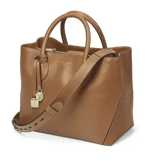 ASPINAL OF LONDON Midi Leather London Tote Bag - Brown