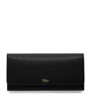 Mulberry Leather Continental Wallet - Black