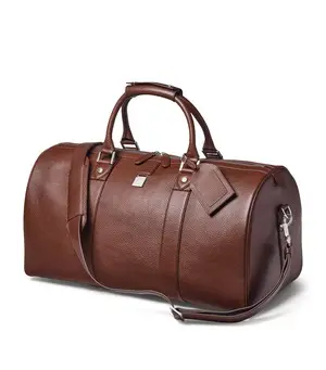 ASPINAL OF LONDON Leather Boston Holdall - Brown