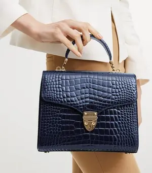 ASPINAL OF LONDON Mayfair Top-handle Bag - Blue