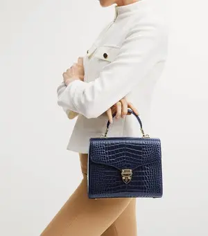 ASPINAL OF LONDON Mayfair Top-handle Bag - Blue