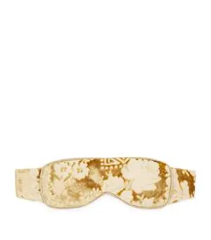 DANIEL HANSON Silk Floral Eye Mask - Gold