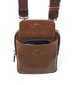 ASPINAL OF LONDON Leather Cross-body Phone Pouch - Brown