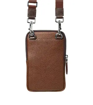 ASPINAL OF LONDON Leather Cross-body Phone Pouch - Brown