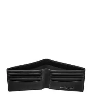ASPINAL OF LONDON Classic Billfold Leather Wallet - Black