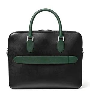 ASPINAL OF LONDON Slim Leather Briefcase - Black