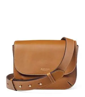 ASPINAL OF LONDON Leather Ella Cross-body Bag - Brown