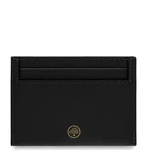 Mulberry Leather Logo Card Holder - Black