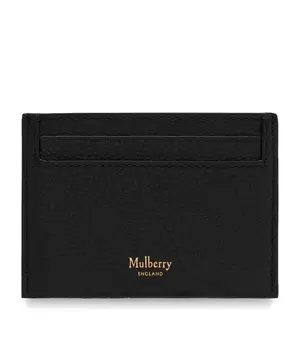Mulberry Leather Logo Card Holder - Black