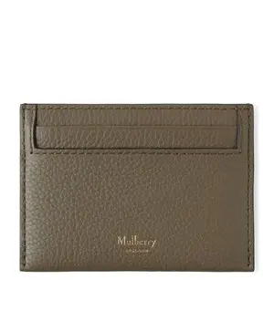 Mulberry Leather Logo Card Holder Green