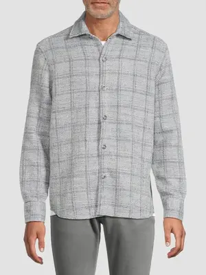 Robert Barakett Quinn Plaid Woven Overshirt