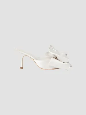LOEFFLER RANDALL Margot 80mm Bow-detailed Satin Mules