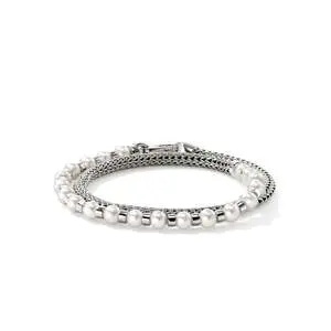 John Hardy John Hardy ESSENTIALS Pearl Wrap Bracelet Sterling Silver