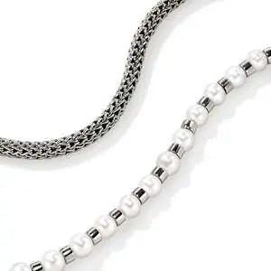 John Hardy Essentials Pearl Wrap Bracelet - Sterling Silver