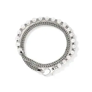 John Hardy Essentials Pearl Wrap Bracelet - Sterling Silver