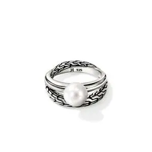 John Hardy John Hardy Essential Pearl Ring Sterling Silver
