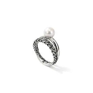 John Hardy Essential Pearl Ring - Sterling Silver