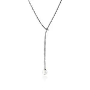 John Hardy Essential Pearl Lariat Necklace - Sterling Silver