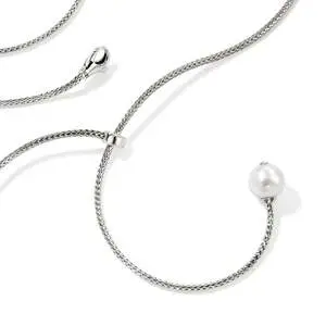 John Hardy Essential Pearl Lariat Necklace - Sterling Silver