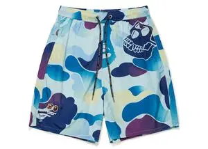 A BATHING APE X Bored Ape Yacht Club Water Shorts - Blue