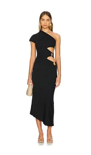 Cult Gaia Lurenz Knit Midi Dress - Black