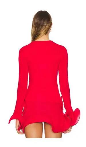 SID NEIGUM Wave Sleeve Top - Red