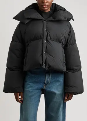 Alaïa Hooded Quilted Shell Jacket