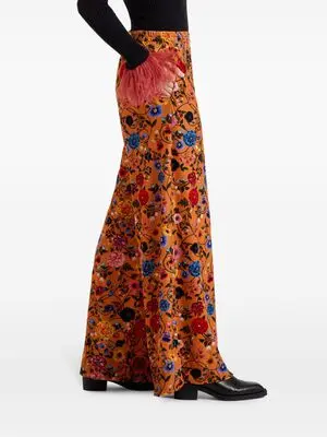 La DoubleJ Floral-print Palazzo Pants - Orange