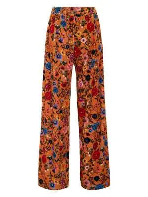 La DoubleJ Floral-print Palazzo Pants - Orange