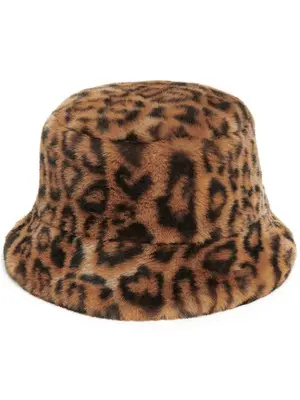 Apparis Amara Leopard Bucket Hat - Brown