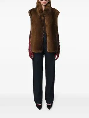 Apparis Laila Faux Fur Vest - Brown