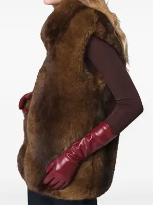 Apparis Laila Faux Fur Vest - Brown