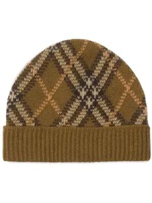 Burberry Check Beanie - Neutrals