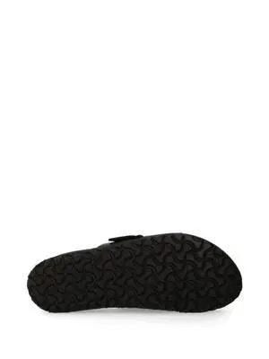 BIRKENSTOCK Almina Leather Slides - Black