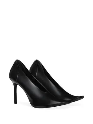 COURREGES 100mm Translucent Pumps - Black