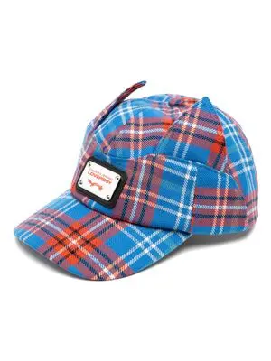 CHARLES JEFFREY Check Pattern Cap - Blue
