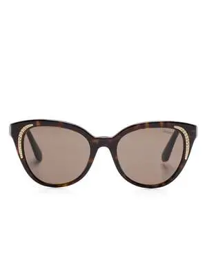 SWAROVSKI Crystal-embellished Sunglasses - Brown