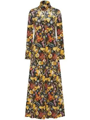 Rosetta Getty Mock-neck Velvet Dress