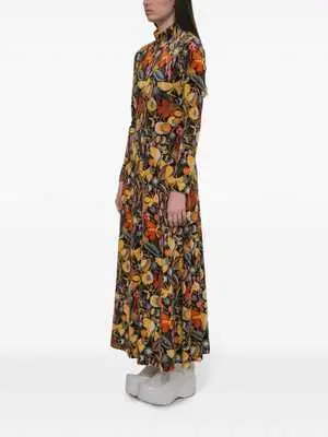 Rosetta Getty Mock-neck Velvet Dress