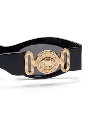 Versace Medusa Head-plaque Sunglasses - Black