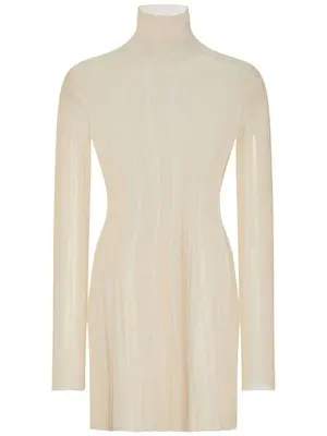 Rosetta Getty Sheer Plissé Dress
