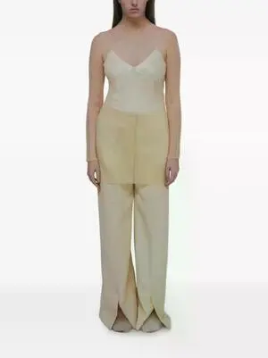 Rosetta Getty Sheer Plissé Dress