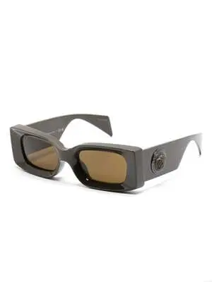 Versace Medusa Medallion Rectangle Sunglasses - Green