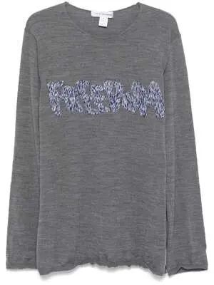 Comme Des Garçons Freedom-embroidered Sweater
