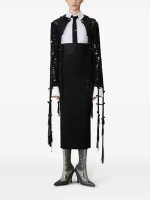 Thom Browne Wool Hobble Maxi Skirt