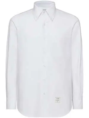 Thom Browne Logo-appliqué Shirt - White